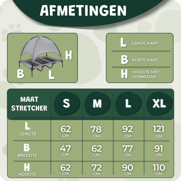 Hondenstretcher maat XL - 127x79x110 cm | De Blaffende Kat